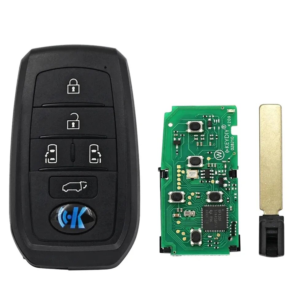 KEYDIY TB01-5 TB бесконтактный смарт-ключ автомобиля, автоматический чип 8А для Toyota Alphard Vellfire, 5 кнопок, пульт дистанционного управления 0120, автоаксессуары