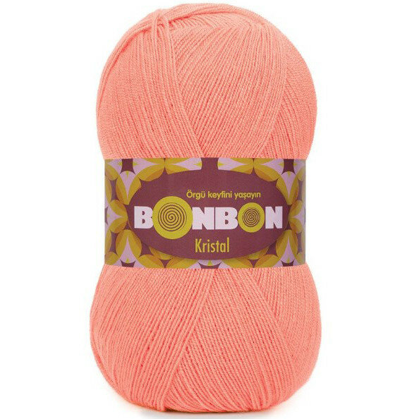 Пряжа Nako BONBON KRISTAL 98501 персик (5 мотков)