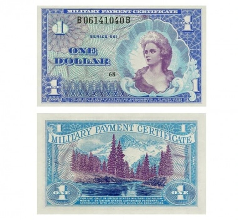 1 доллар 1968 США военный платежный сертификат, сувенирная копия, банкноты и купюры редкие коллекционные