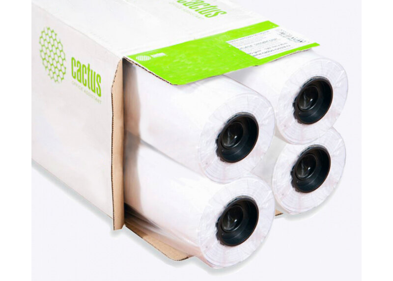 Бумага Cactus CS-LFP90-914457-4 36"(A0) (914мм-45.7м), 90г/м2, белый