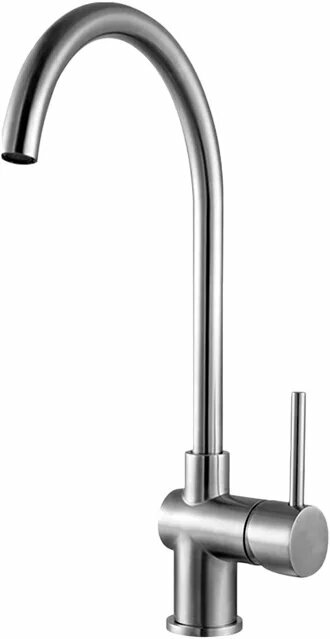 Смеситель для кухни IDDIS Kitchen K05STJ0i05 с поворотным изливом, глянцевый, однорычажный, нержавеющая сталь, с керамическим картриджем