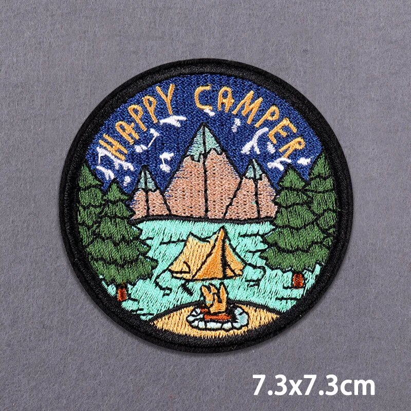 Кемпинговые горы, железные нашивки, нашивки с вышивкой «сделай сам», для одежды, джинсов, куртки и рюкзака, плавкая нашивка для приключений