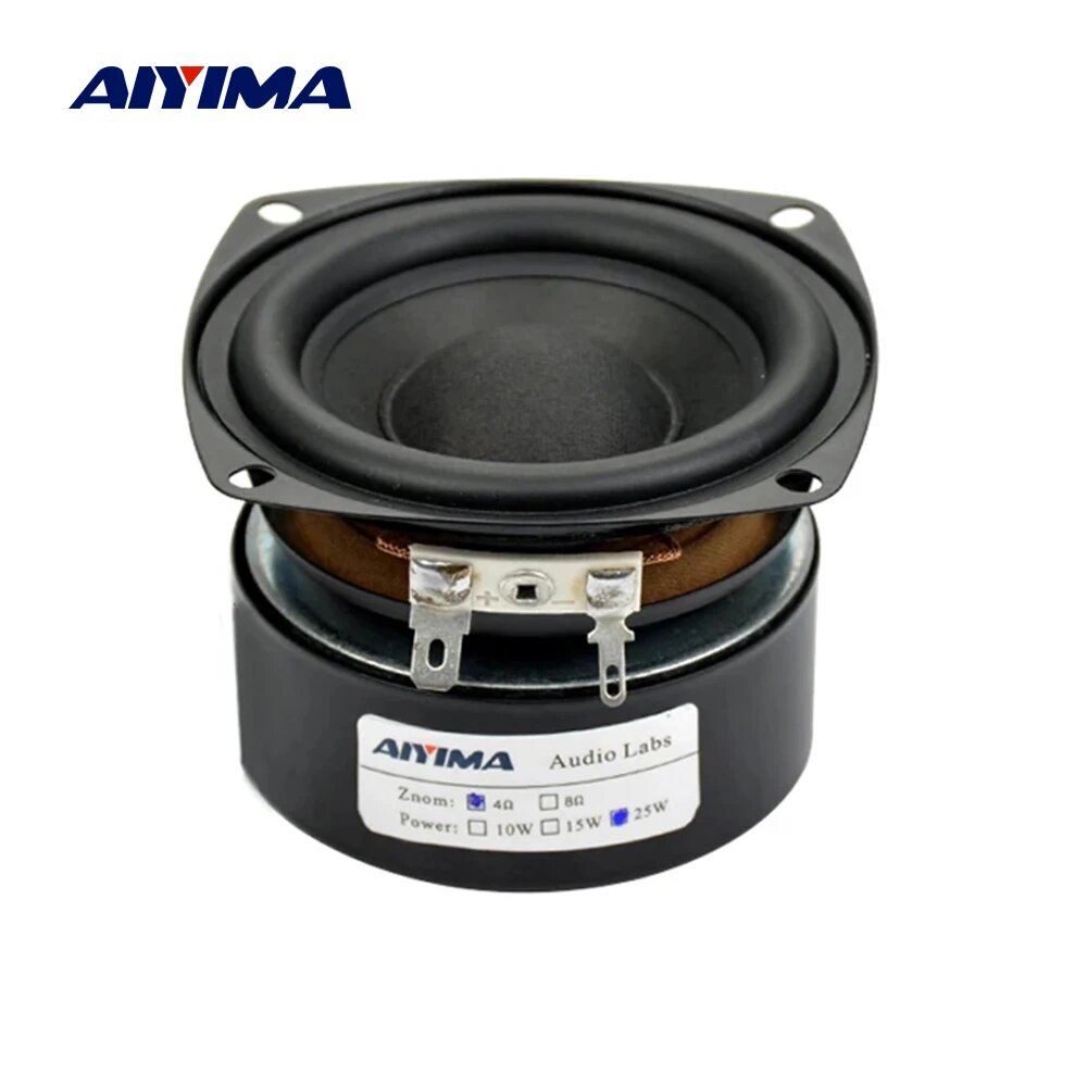 Aiyima 3-дюймовый сабвуфер 25 Вт 8 ohm 25W