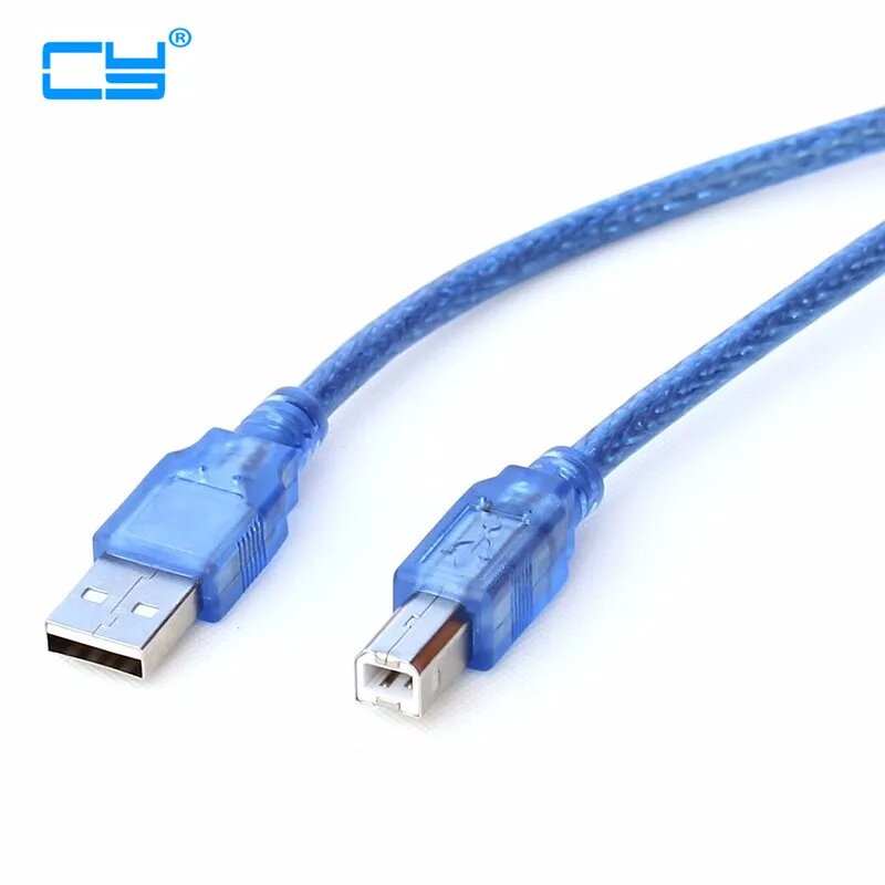 UXG Кабель USB 2.0 принтер синий 25cm