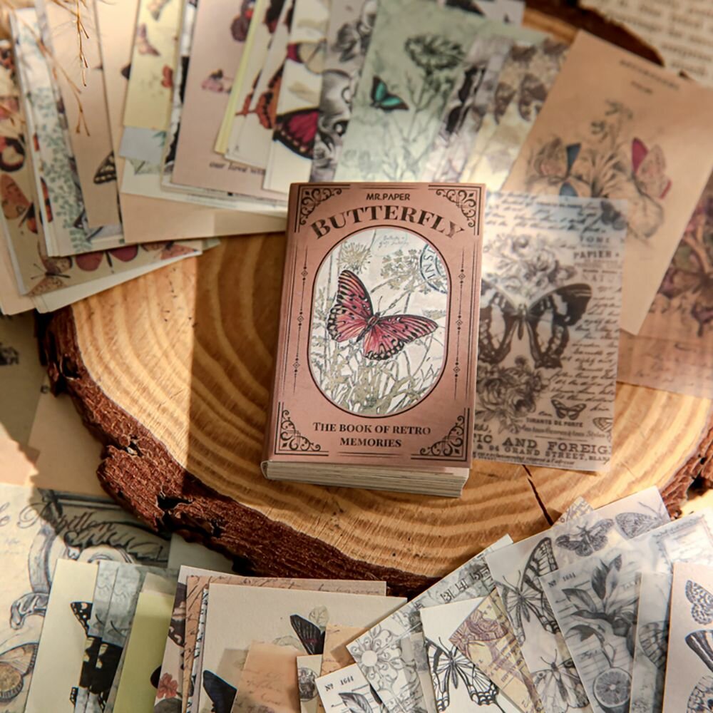 Бумага для скрапбукинга Mr.paper Ретро стиль 50 листов/книга Можно использовать для украшения блокнотов Материалы ручной работы DIY