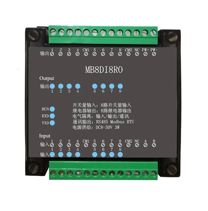 OMDAZZ 8DI/8RO Модуль RS485 к Ethernet 8DI8RO