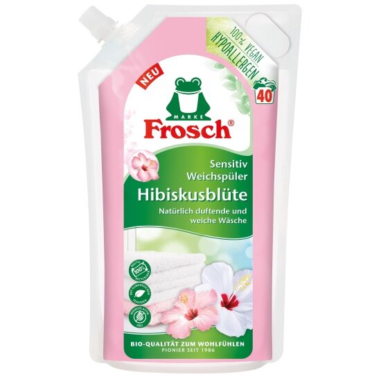 Кондиционер-ополаскиватель для белья Frosch фрош Цветы Гибискуса, 1 л, м/у