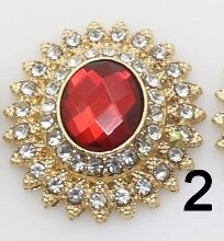 Сплавные стразы YWXINXI 25*28 мм, набор из 10 штук 2