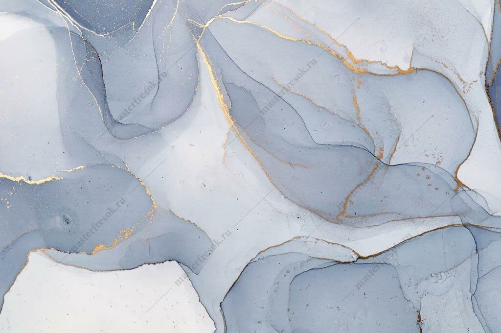 Фотообои Флюид арт полупрозрачный 9-1029-S-Флок 270 x 200 см (ВхШ) Бесшовные, флизелиновые, влагостойкие обои MasterFresok