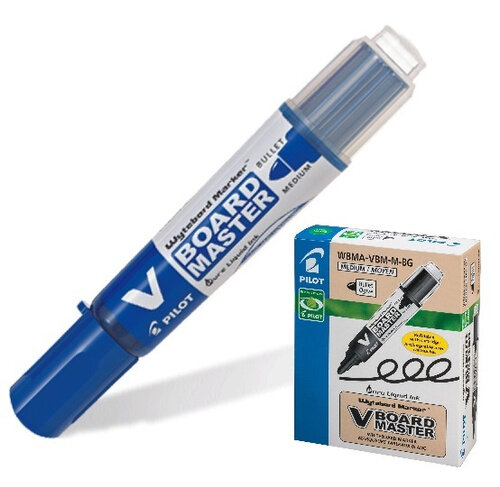 Маркер для доски PILOT V-Board Master [WBMA-VBM-M/L] (синий, 10 штук)