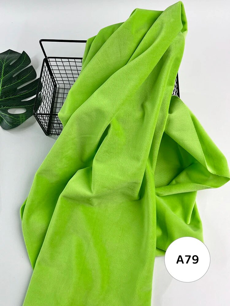 Мягкая плюшевая ткань Minky ZYFMPTEX 150x50 см Зеленый, A79