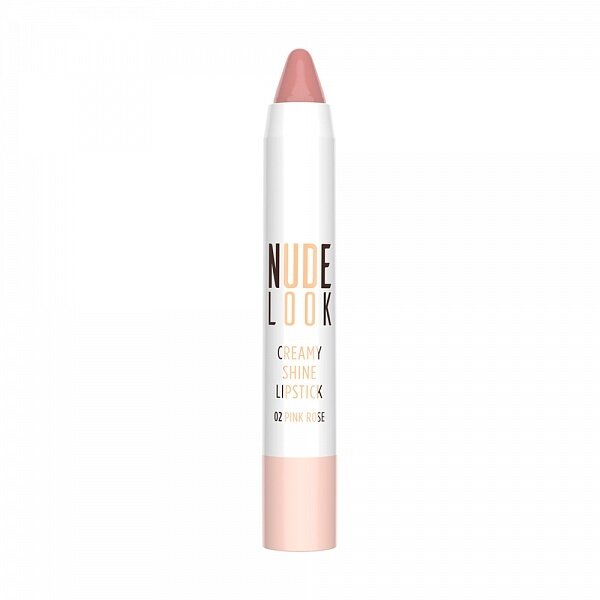 Помада-карандаш для губ Golden Rose Nude Look Creamy Shine Lipstick цвет 02 Нюдовая увлажняющая кремовая