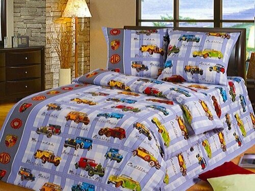 Лайт Постель комплект постельного белья c простыней на резинке "Ретро" для кровати машины Audi A4