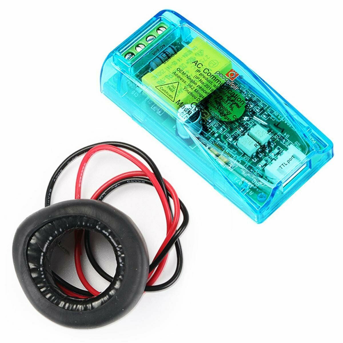 Peacefair PZEM-004T последняя версия TTL Modbus-RTU счетчик ватт энергии переменного тока 220 В 100 А электричество вольт ампер частота коэффициента мощности