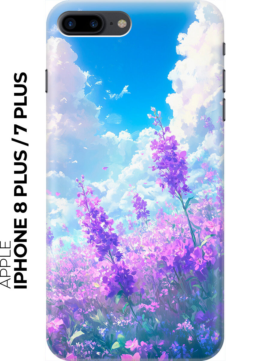 Силиконовый чехол на Apple iPhone 8 Plus / 7 Plus с принтом "Поле лаванды"