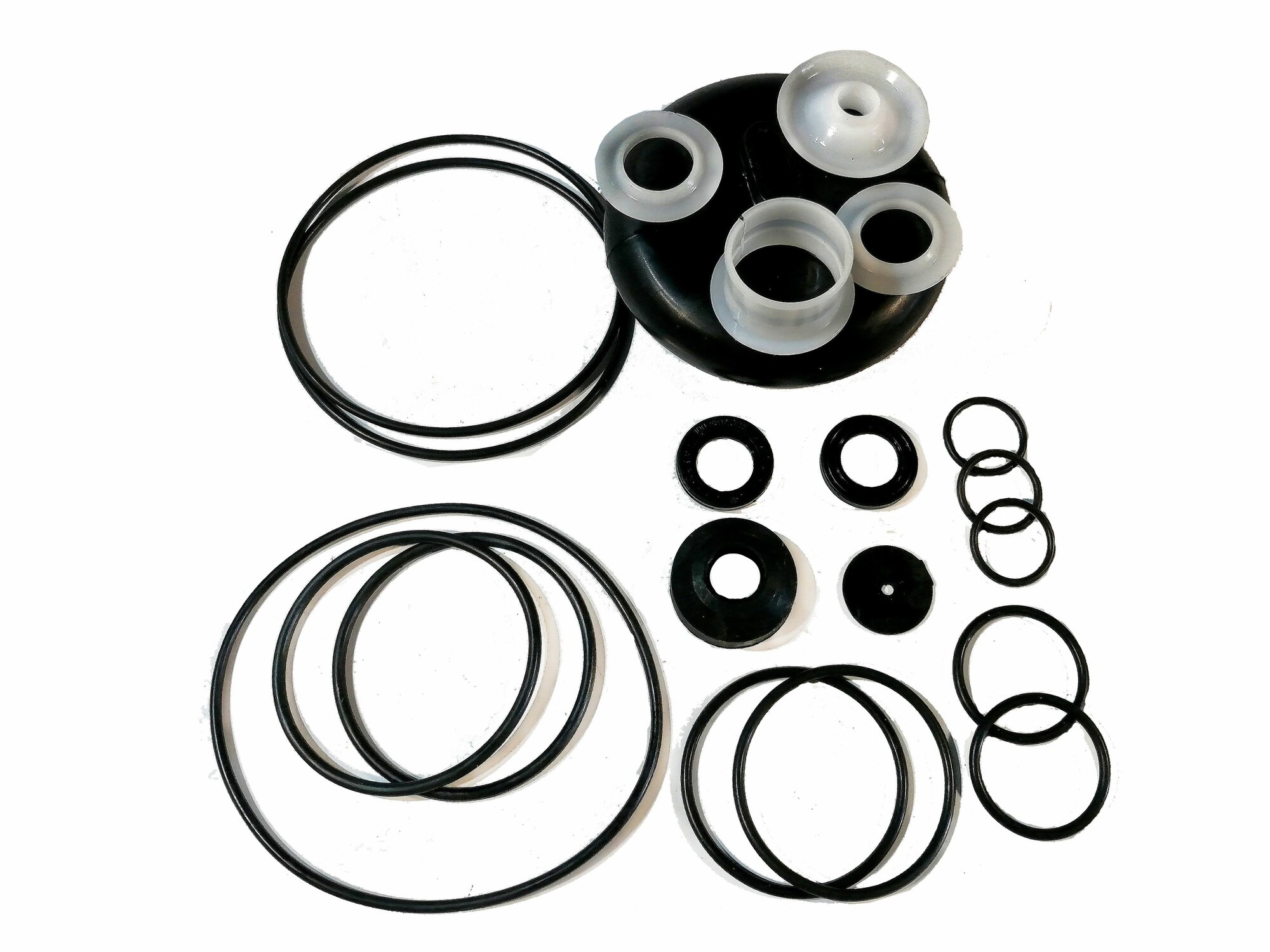 Ремкомплект ЗИЛ, КАМАЗ, МАЗ крана тормозного 2-х секционного с пласт втулками полный БРТ 6RP