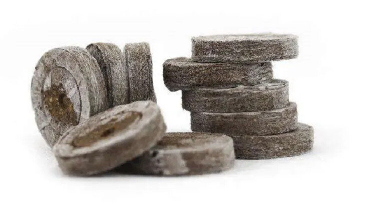 Таблетка торфяная диаметр 42мм 50 шт. Для выращивания рассады и укоренения черенков, на окне, даче или в комнате.