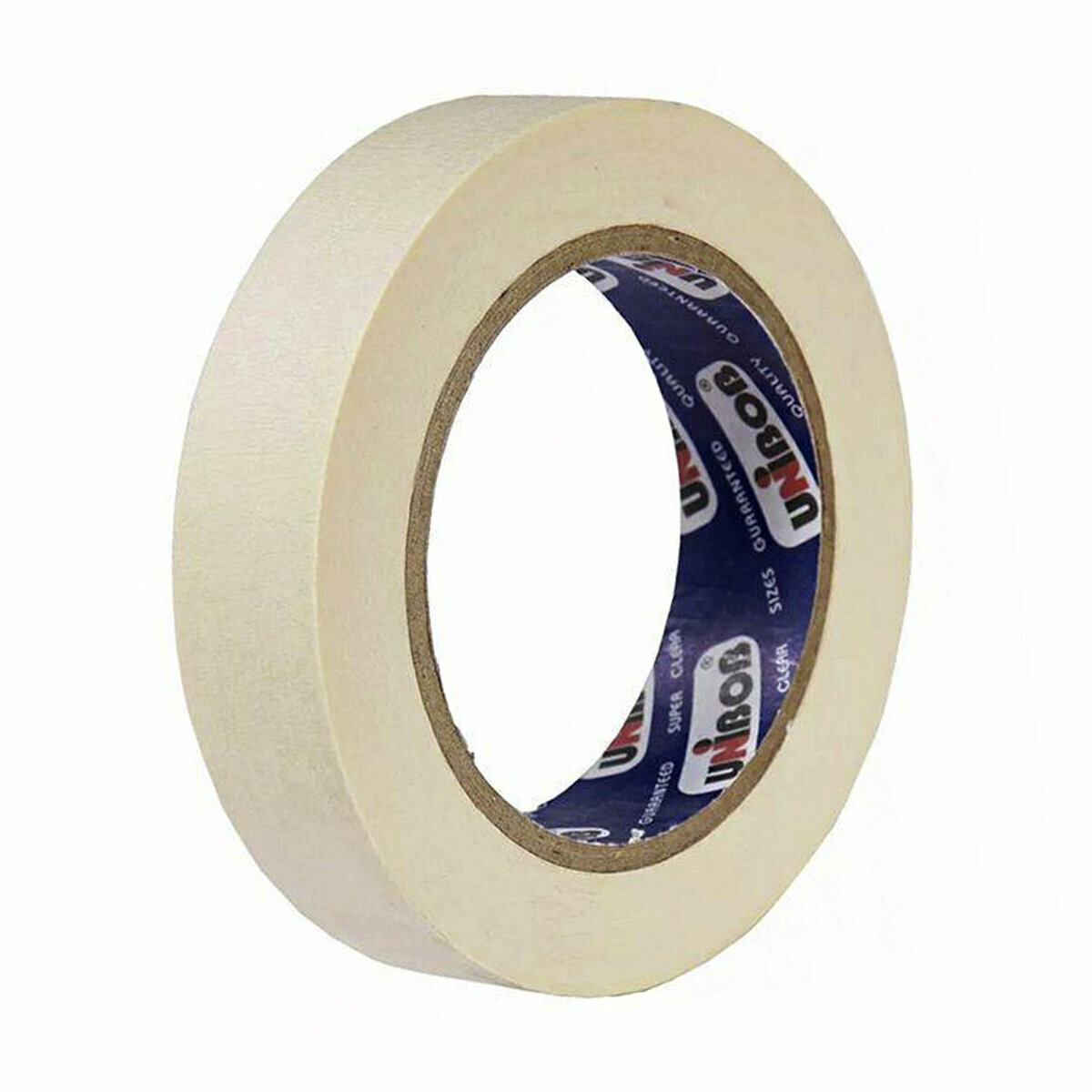 Скотч малярный 25 мм х 25 м "Unibob", на бумажной основе, белый, 1 шт
