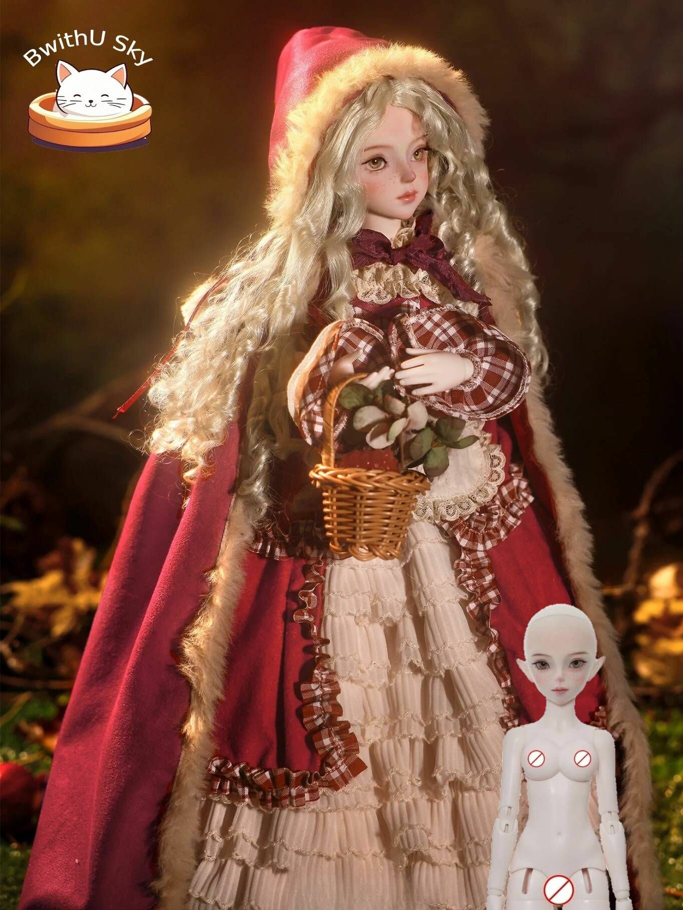 BwithU Bjd 1/4 Yican обнаженная кукла с нормальной кожей, без макияжа, без аксессуаров
