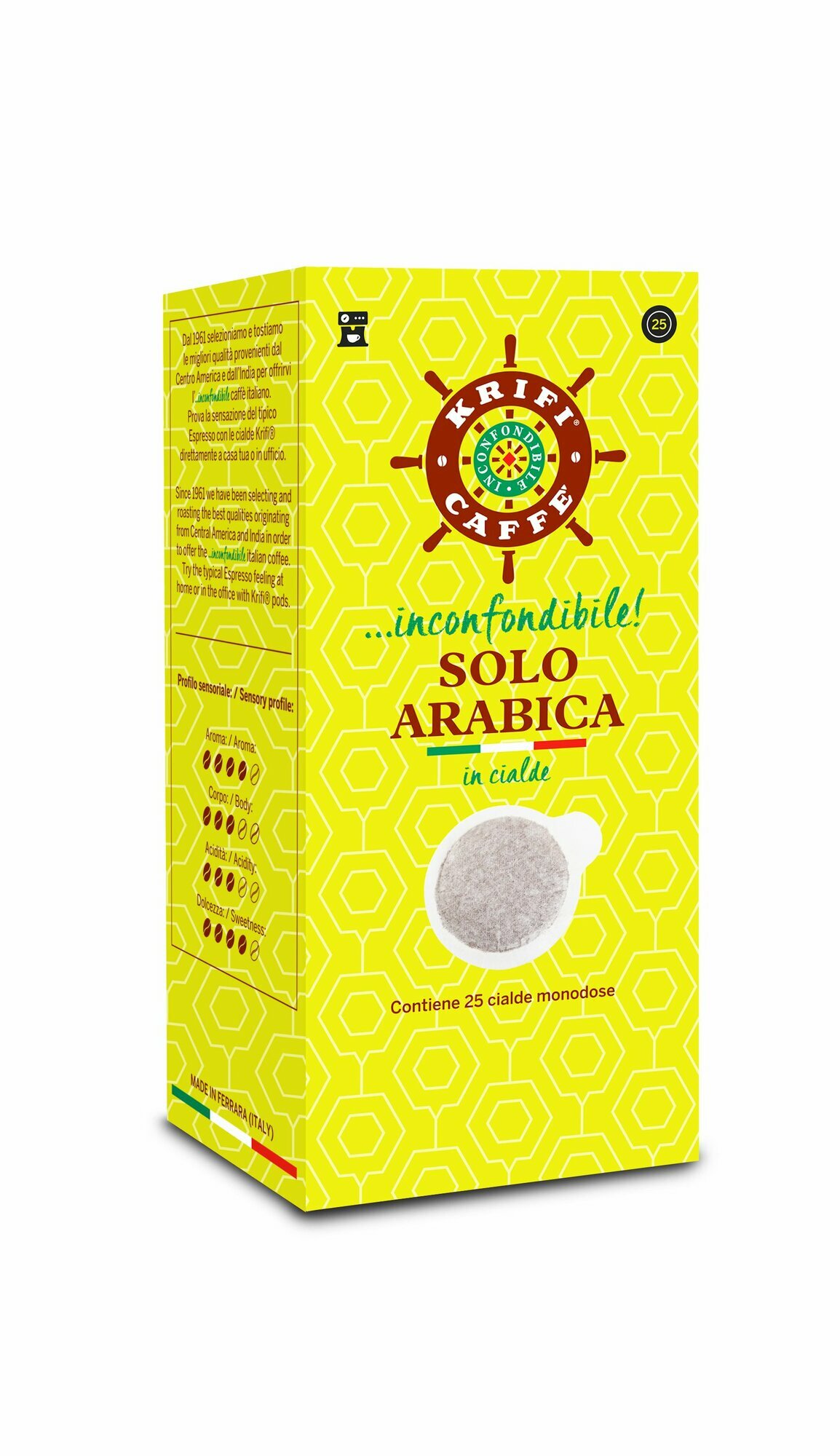 Кофе в чалдах Krifi Solo Arabica, стандарт E. S. E.44 Италия 25 шт