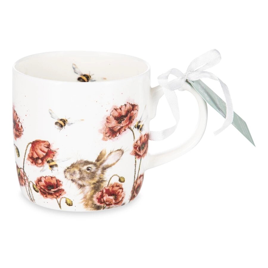 Кружка Royal Worcester Забавная фауна Заяц и пчелы 310 мл, фарфор костяной