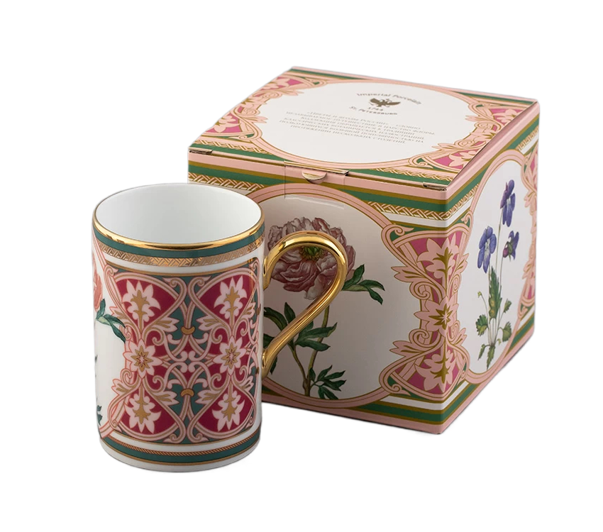 Бокал ИФЗ Соло, Дивный пион, 400мл, подарочная упаковка, фарфор 81.32714.00.1