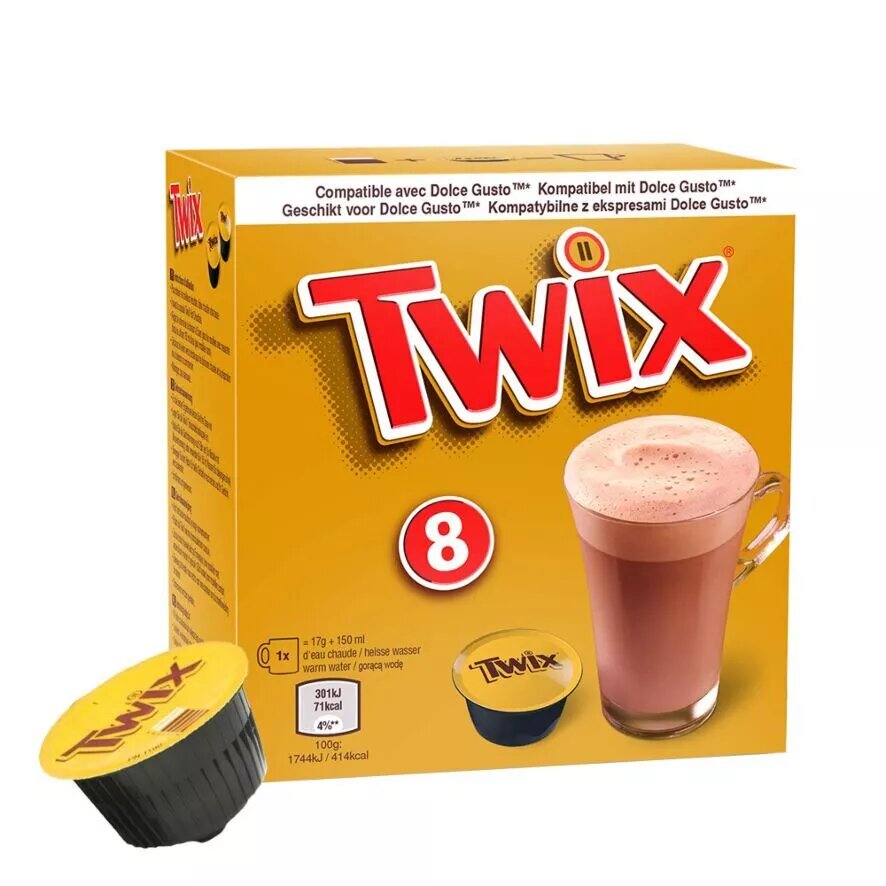 Горячий шоколад Nescafe Dolce Gusto Twix, 8 капс, Великобритания