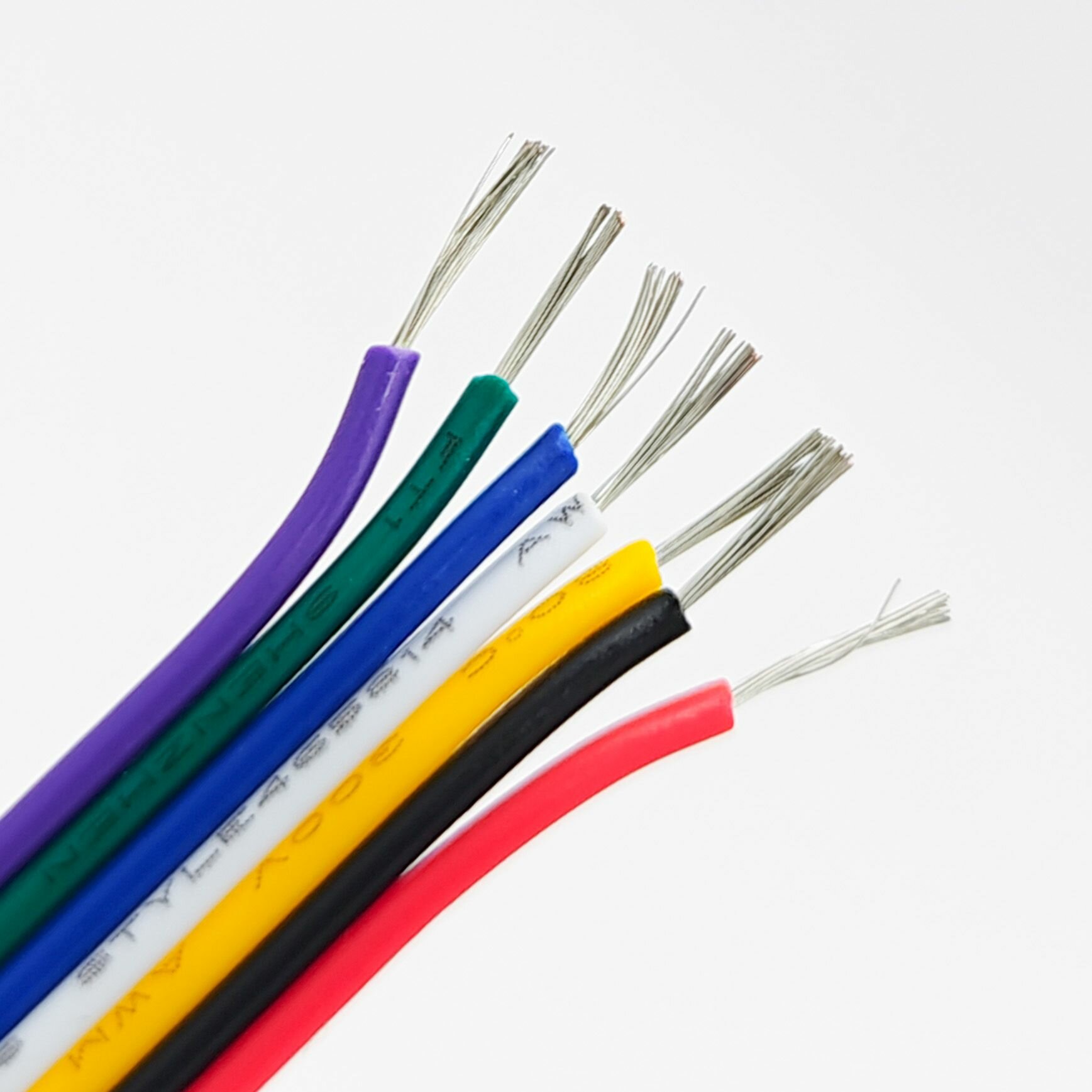 2 метра шлейф для светодиодной ленты, 7контактов, 22AWG, OD11.2*1.6мм, PVC Cu, цветной, метражом, UL1007