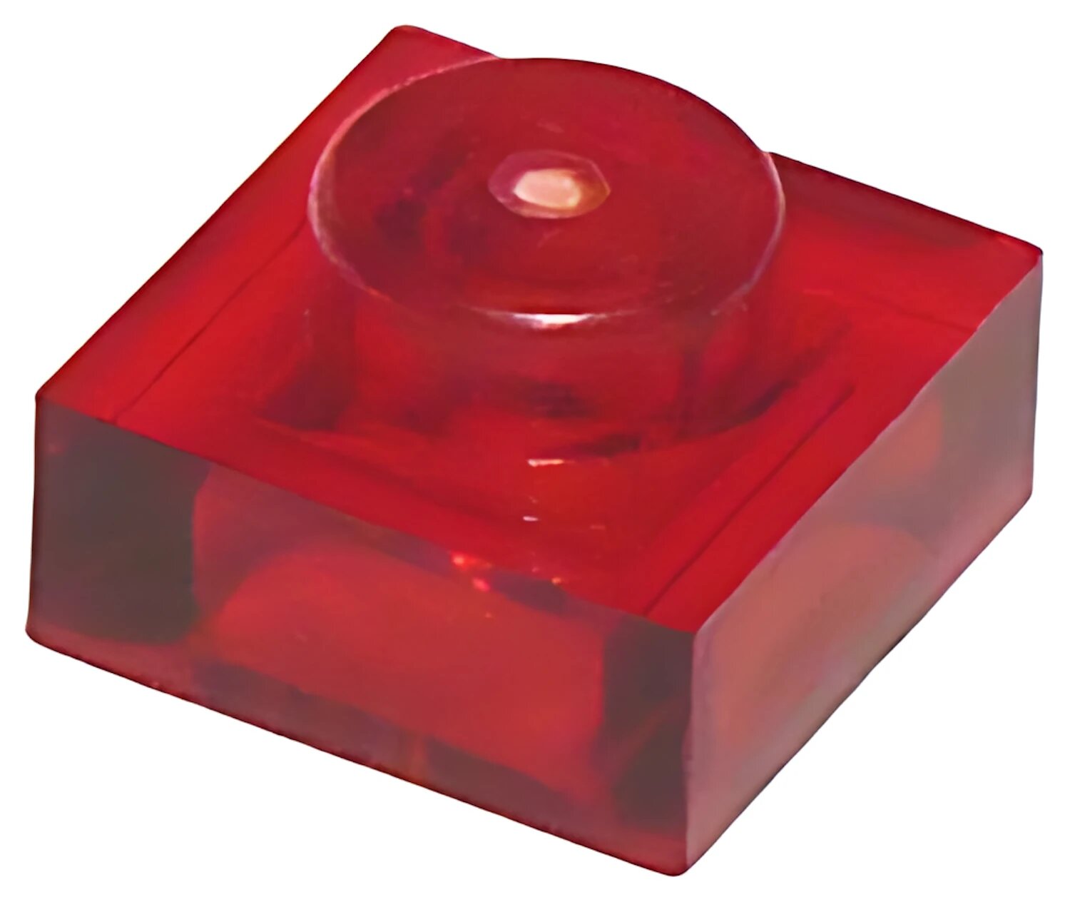 Деталь LEGO Plate 1 x 1 3024 (28554, 30008) Trans-Red U