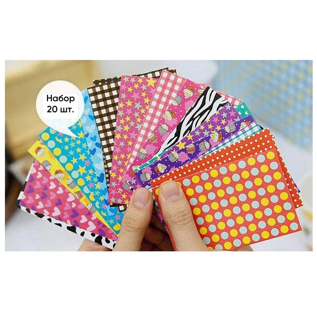 Наклейки-рамки для фото Fujifilm instax mini (20 шт), vivid color, бумажные