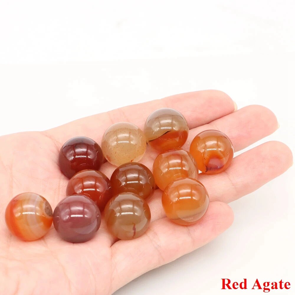 Хрустальная сфера Аметист Обсидиан 16 мм 1 PC, Red Agate