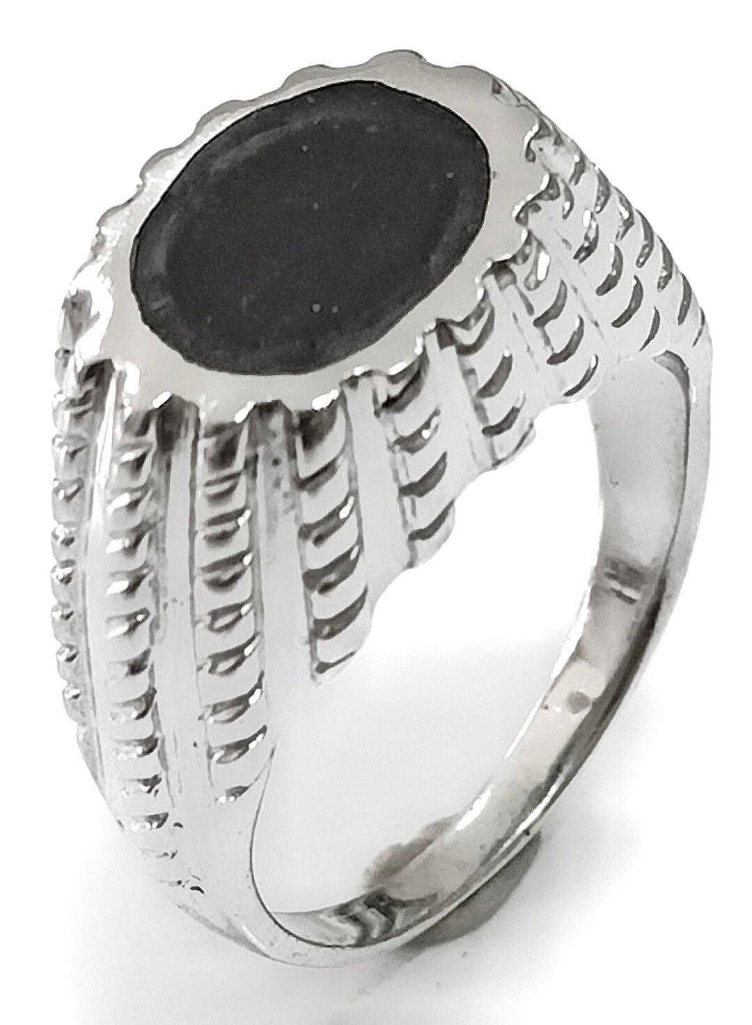 Печатка, серебро, 925 проба, родирование, оникс