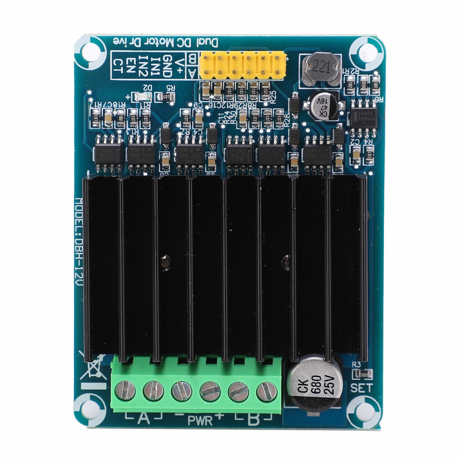 DHB1A 30A DC 5V12V HBridge Контроллер привода Прочный двухканальный модуль управления двигателем