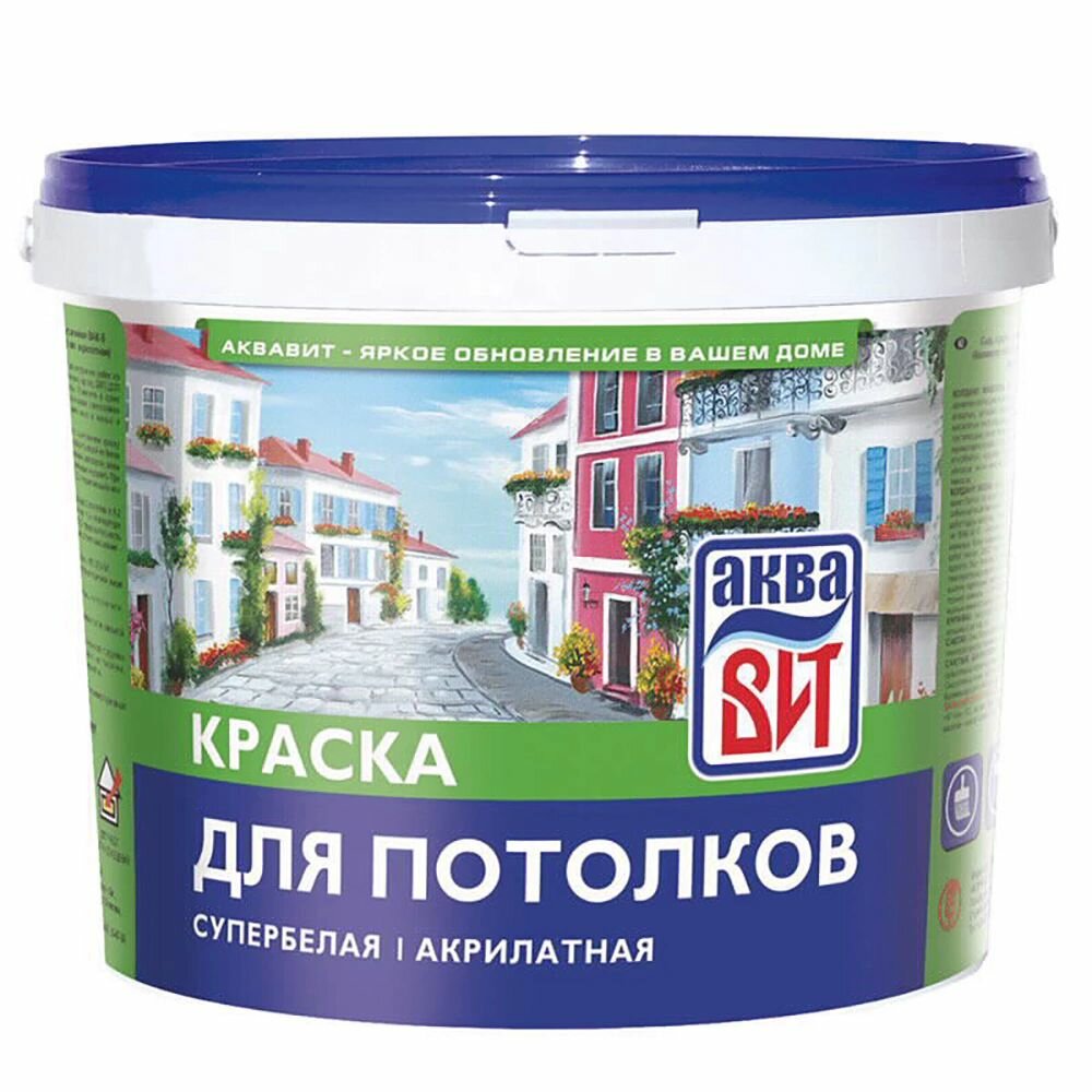 Краска для потолков АкваВИТ 13 кг белая