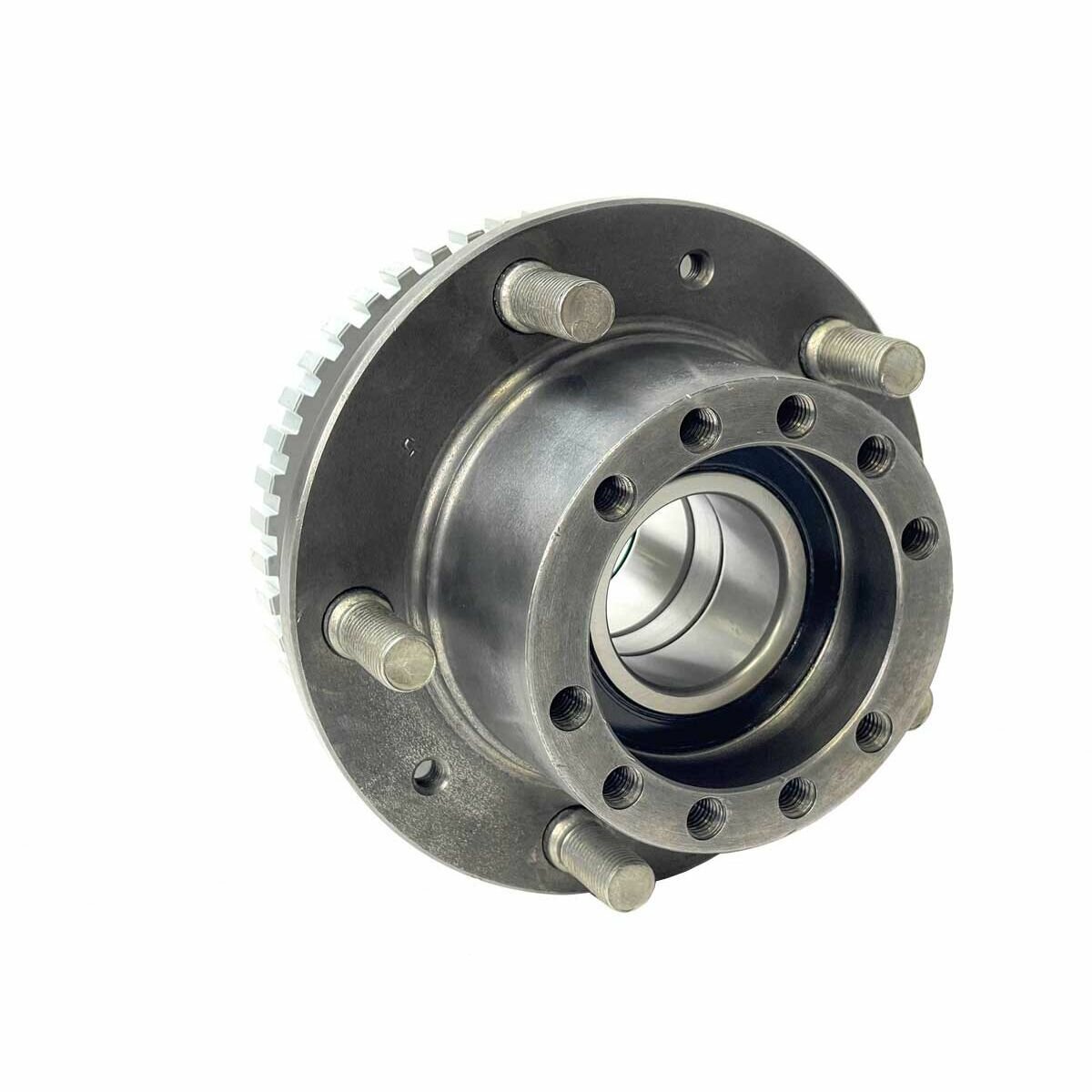 Ступица колеса УАЗ с АБС нерегулируемая с усиленными подшипниками в сборе со шпильками передняя "Autogur73"