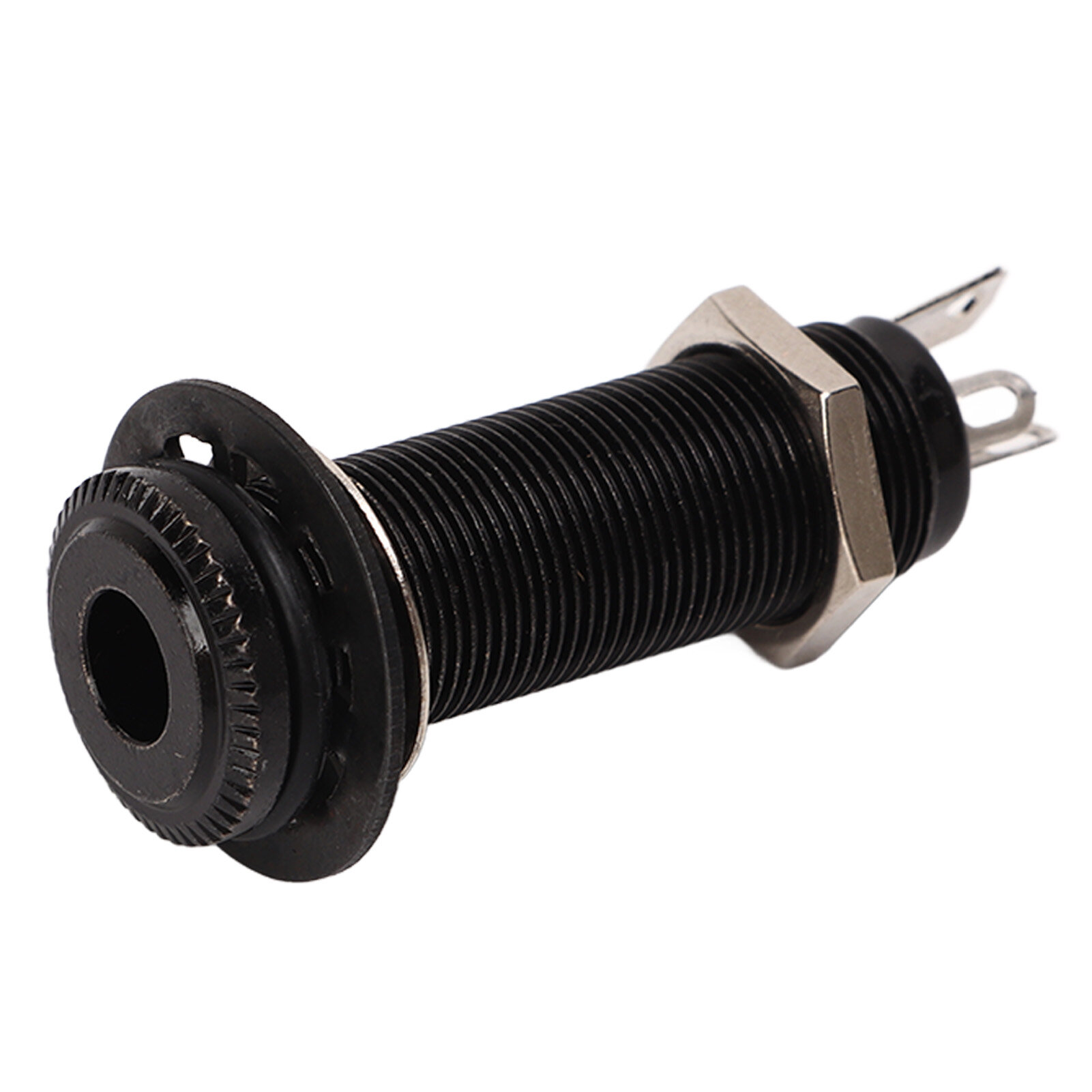 Гитарный резьбовой разъем, сменный латунный прямой выходной штифт для электрогитары, бас-гитара, черный