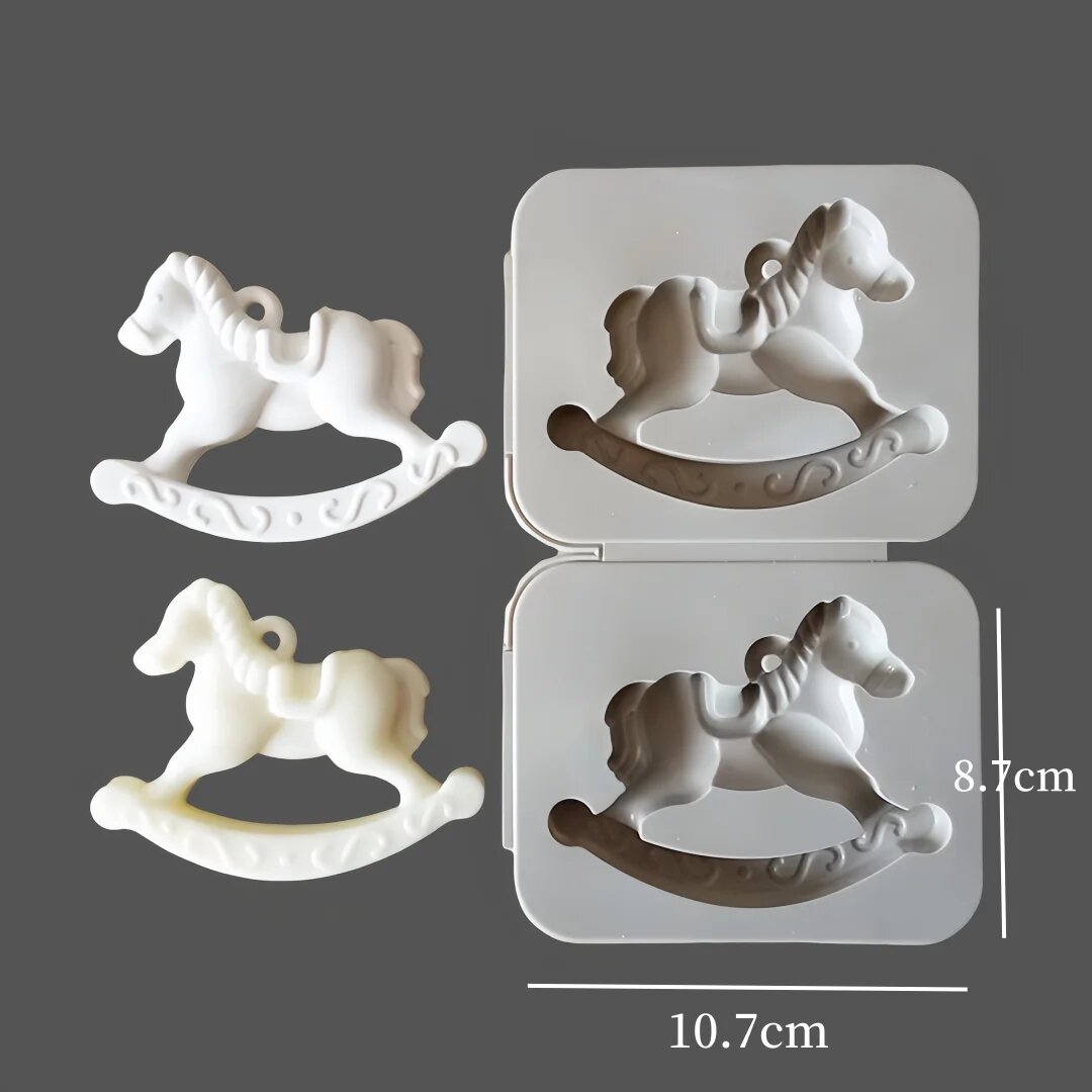 Силиконовая форма для изготовления гипсовых подвесок в форме карусели