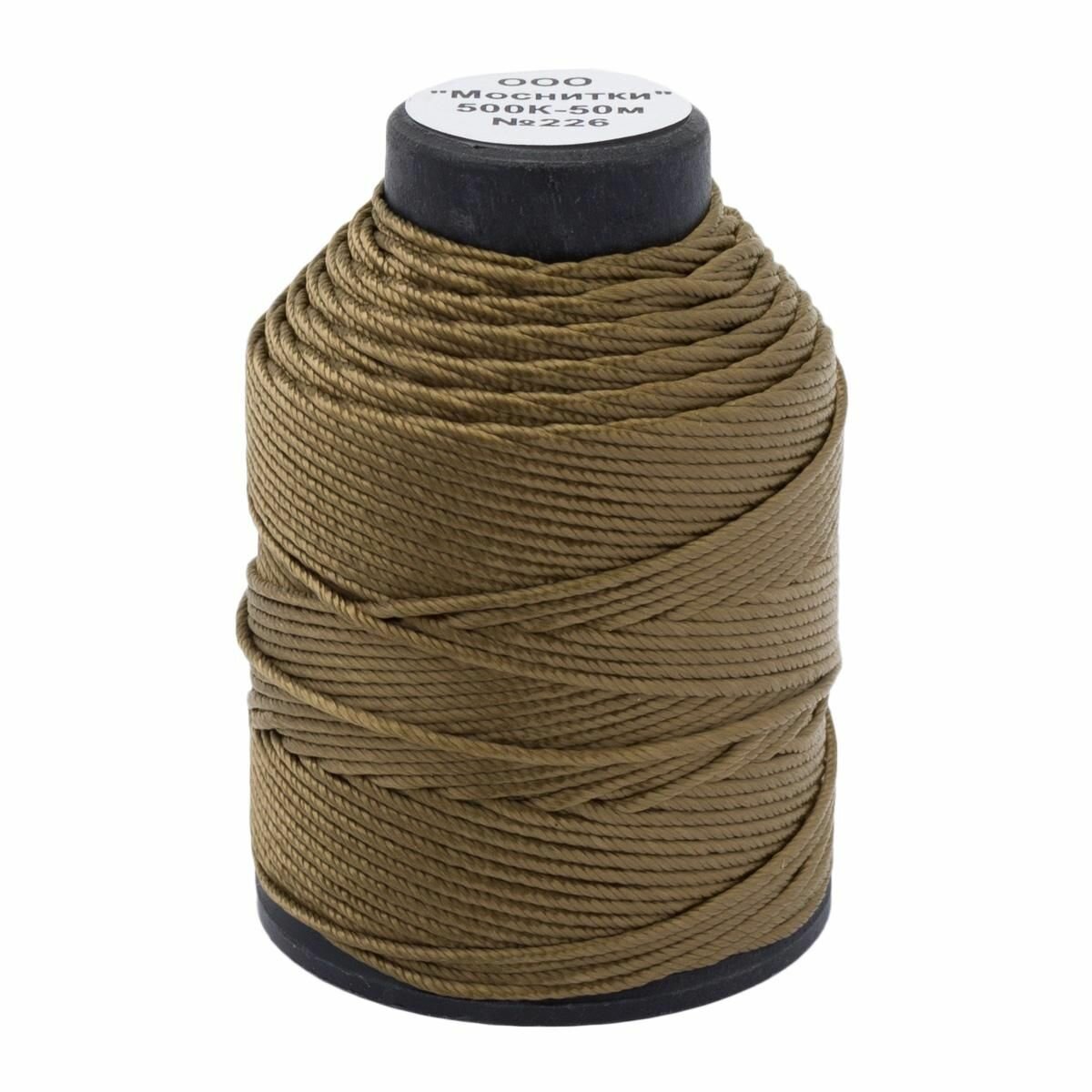 Нитки для шитья Красная нить 500К/50 м, особо прочные, темный хаки, 9 шт