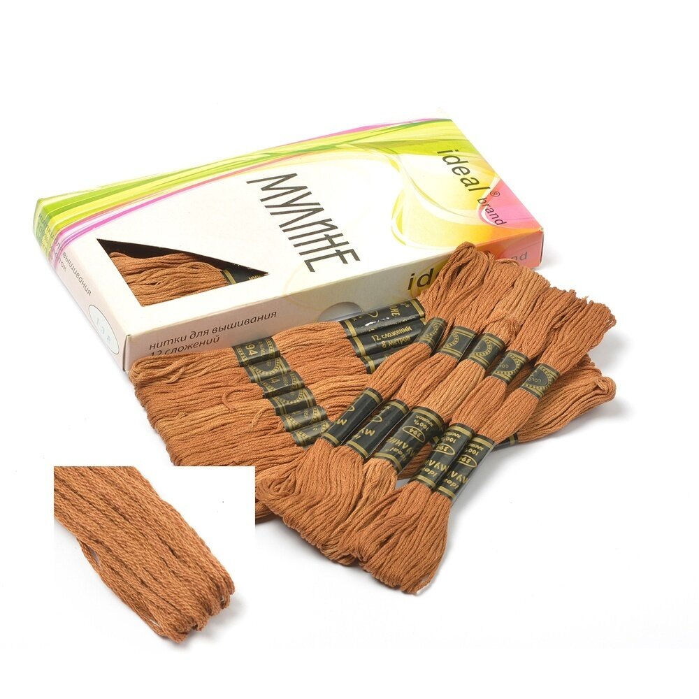 Нитки мулине IDEAL 100% хлопок, 24х8 м, цвет 394 (МУЛ. ТВ. IDEAL.394)
