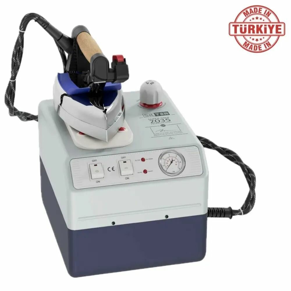 SILVER STAR Парогенератор Парогенератор с утюгом Silter Super mini 2035-3.5 литра, серый, черный матовый