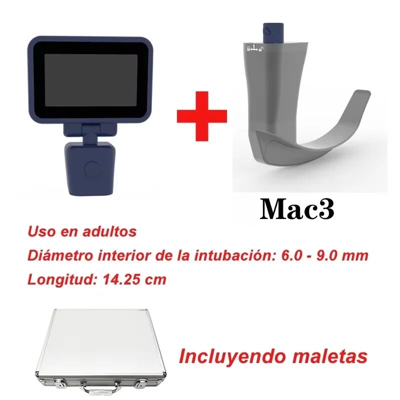 Цветной цифровой ларингоскоп 3,5 дюйма screen with MAC3