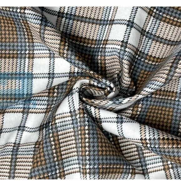 Ткань Фланель рубашечная 165гр/м2, шир. 150 см, клетка