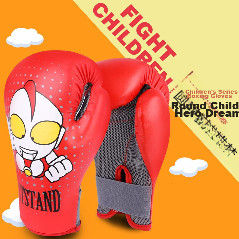 LASTSTAND Boxing Gloves for Children And Kids, Specialized Training Gloves for Taekwondo And Karate, Children's Fighting Gloves, Ultraman Red