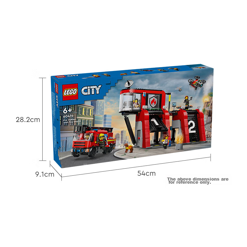 LEGO City Series 60414 Modern Fire Station, Building Blocks, Boys' Toy, Children's Birthday Gift