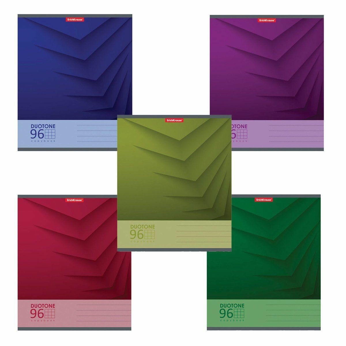 Тетрадь Erich Krause 96 листов, клетка, мелованная картонная обложка, Duotone Next (42670)