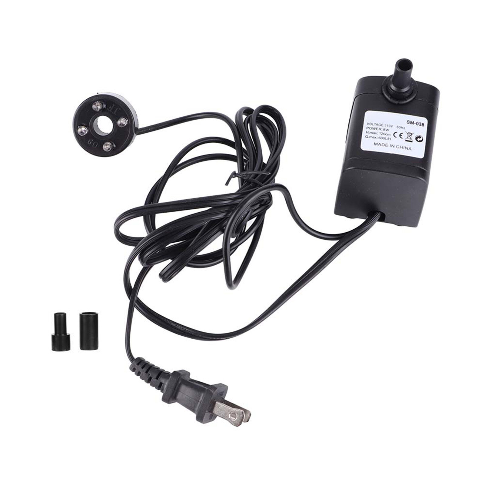 Погружной насос для аквариума 600 л/ч, вилка стандарта США 110 В, пластик, водяной насос для аэрации аквариума 600 л/ч, принадлежности для аквариума для дома или офиса