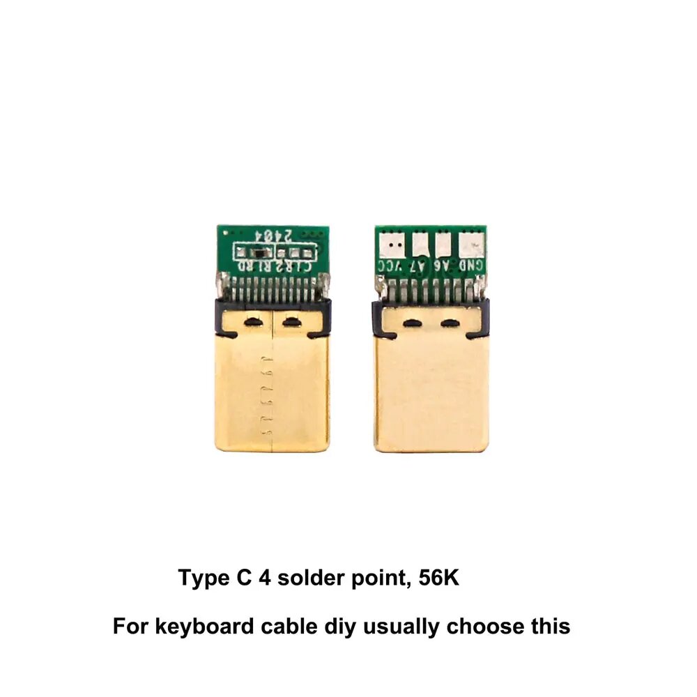 Комплект угловых разъемов Type-C Angitu Type c male 56k