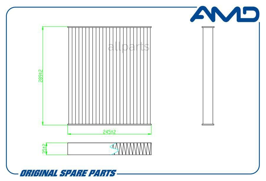 AMD AMDFC992C Фильтр салонный 8025530600/AMD. FC992C (угольный) AMD AMD AMDFC992C