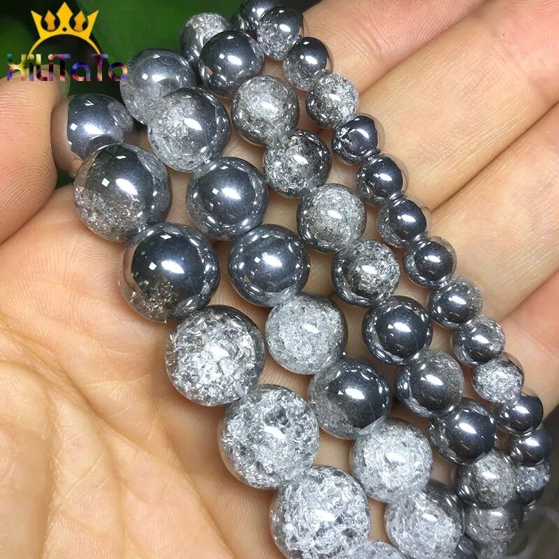 Серебряные бусины из расщепленного кристалла Xilitata 6-12 мм 6mm (approx 62pcs)