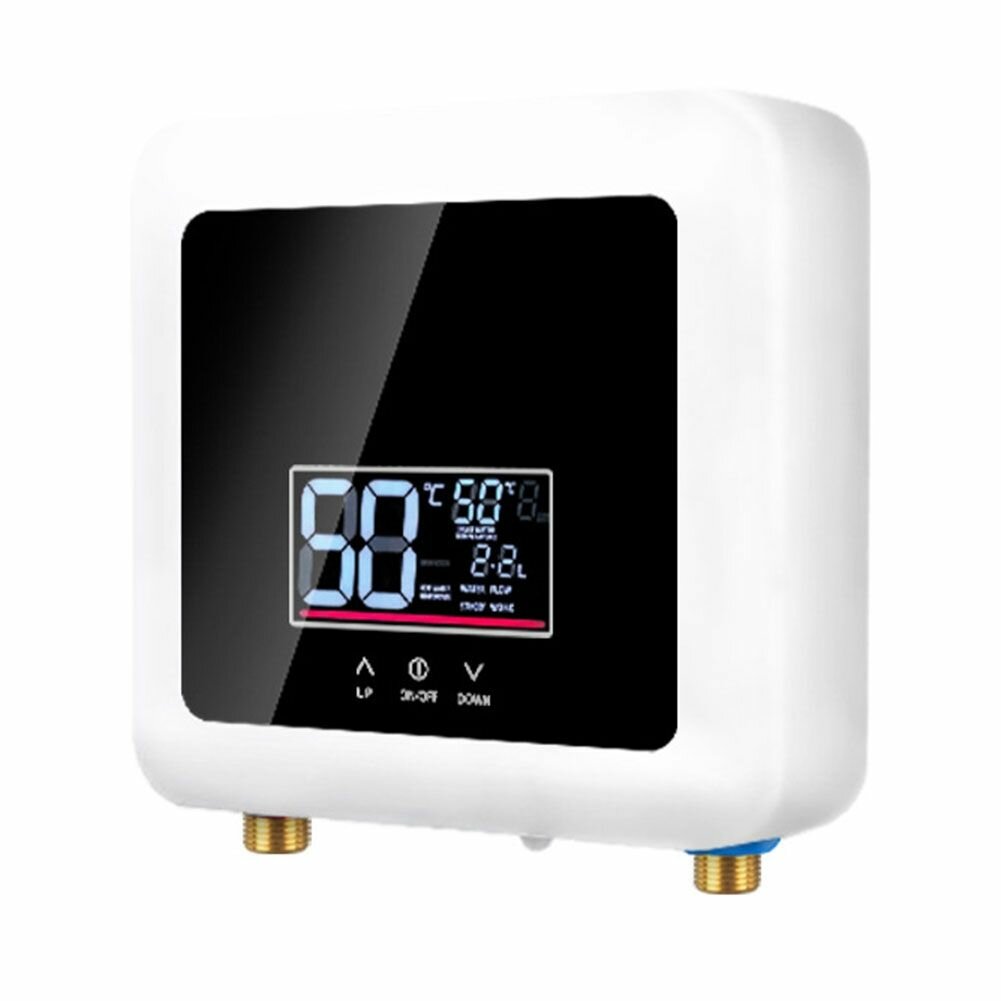 Проточный водонагреватель электрический 5,5кВт 220В, (белый) европейская вилка